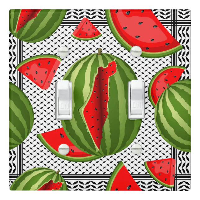 Watermelon Palestine Map Slice Light Switch Cover | Zazzle