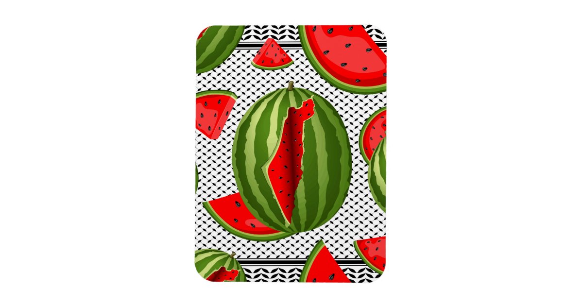 Watermelon Palestine Map Slice Magnet | Zazzle