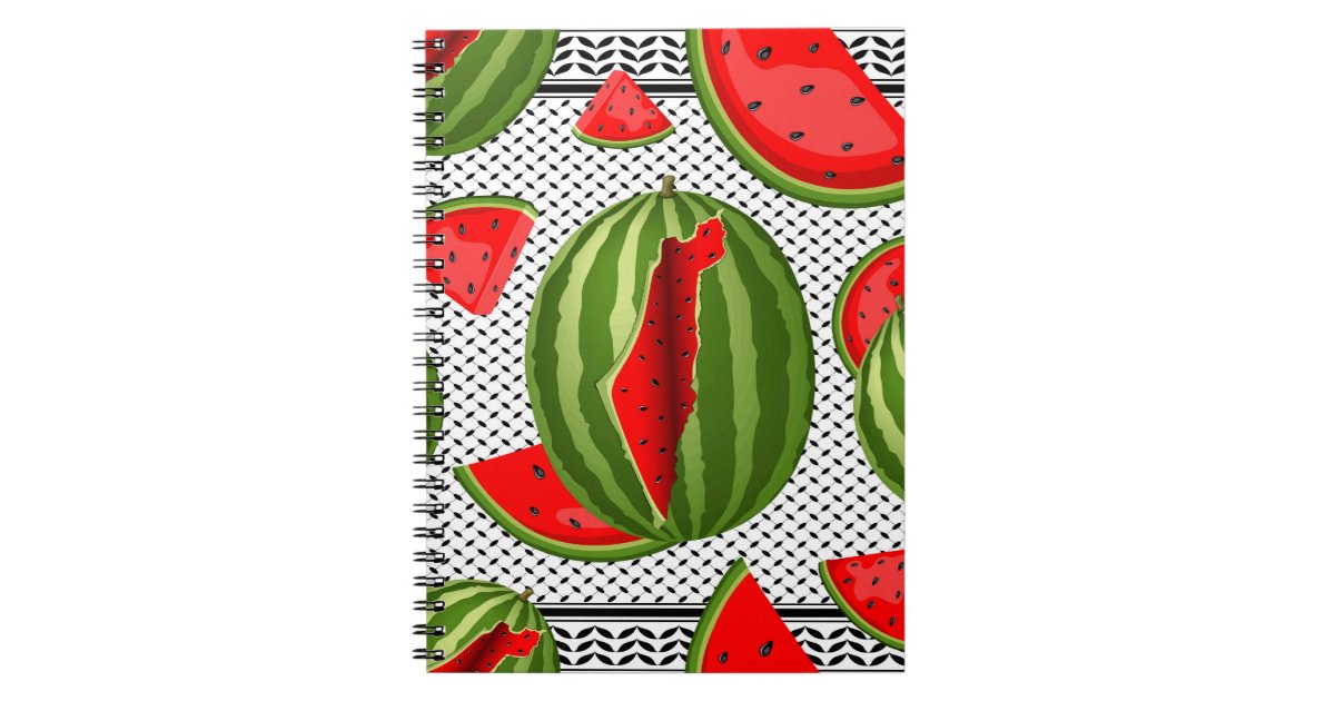 Watermelon Palestine Map Slice Notebook | Zazzle