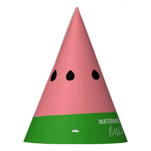 Watermelon Party Birthday Girl Pink Paper Hat | Zazzle