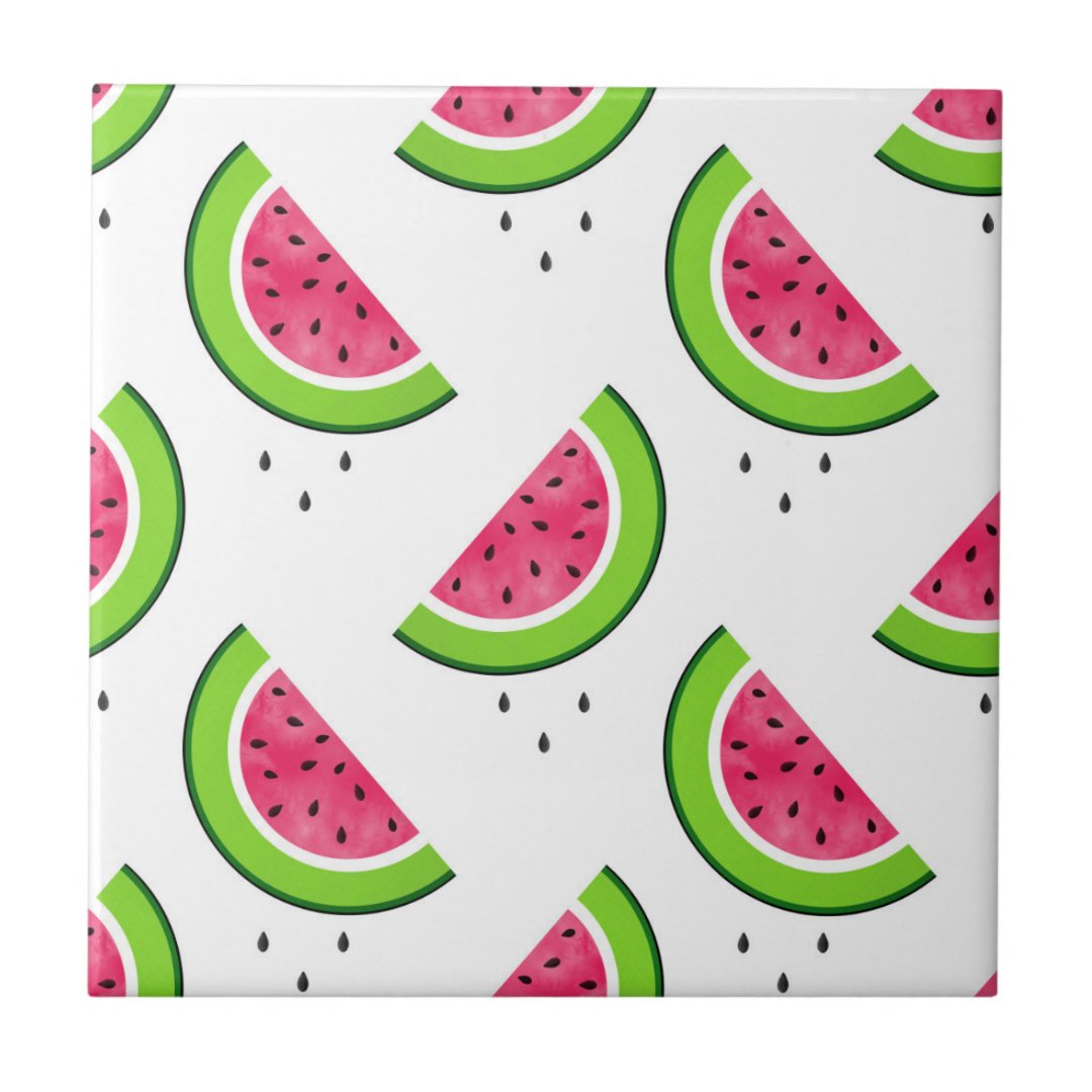 Watermelon Pattern 2 Ceramic Tile | Zazzle
