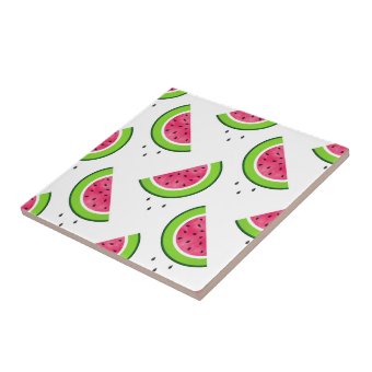 Watermelon Pattern 2 Ceramic Tile | Zazzle