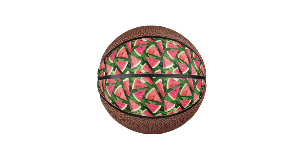 Watermelon Pattern Creation Mini Basketball | Zazzle