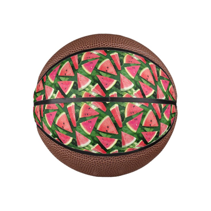 Watermelon Pattern Creation Mini Basketball | Zazzle
