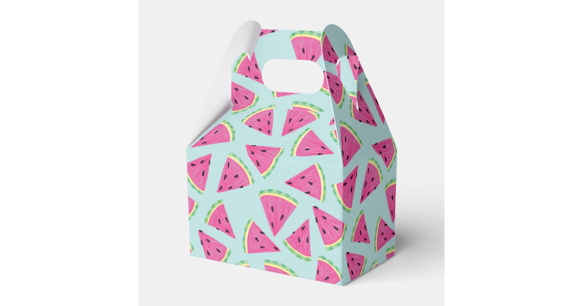 Watermelon pattern favor boxes | Zazzle