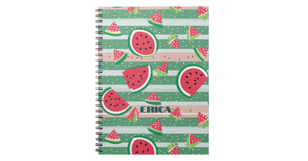 Watermelon Pattern Notebook | Zazzle