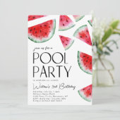 Watermelon Pool Party Birthday Invitation | Zazzle