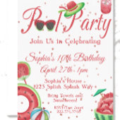 Watermelon Pool Party Birthday, Invitation | Zazzle