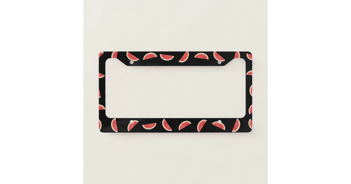 Watermelon Print License Plate Frame | Zazzle