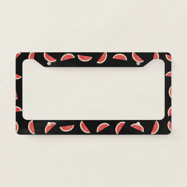 Watermelon Print License Plate Frame | Zazzle