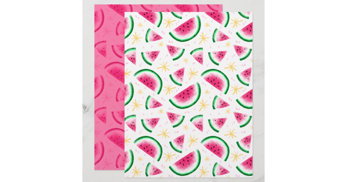 Watermelon Scrapbook Paper | Zazzle