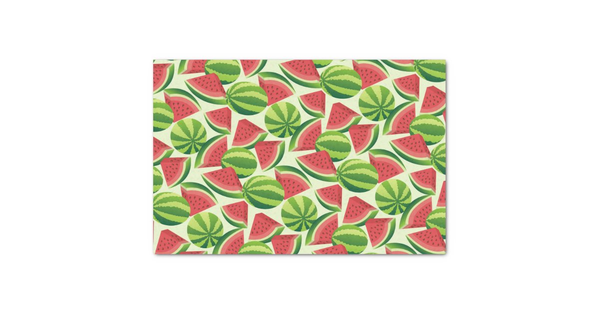 Watermelon seamless background tissue paper | Zazzle