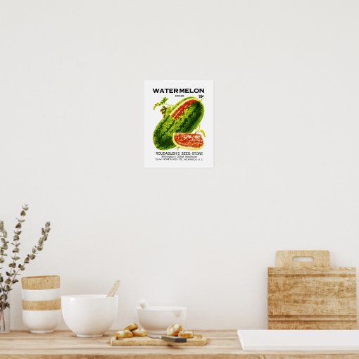 Watermelon Seed Packet Label Poster | Zazzle