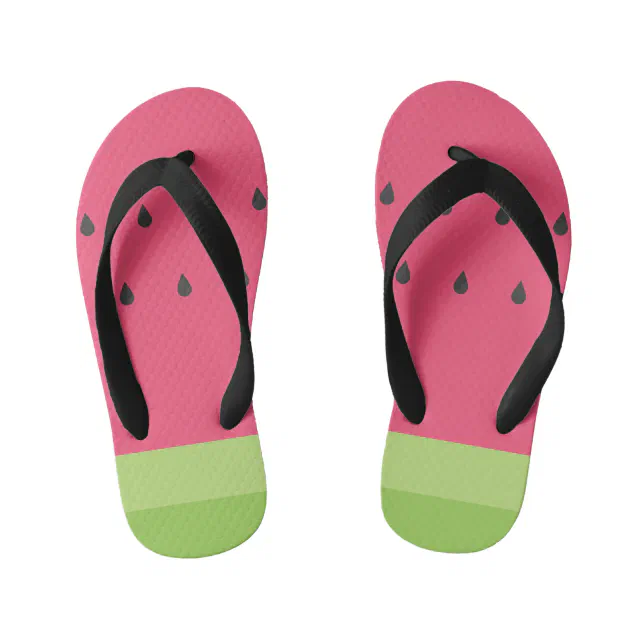 Watermelon SIice Kid's Flip Flops | Zazzle