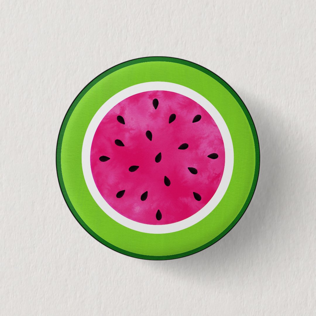 Watermelon Slice Button | Zazzle