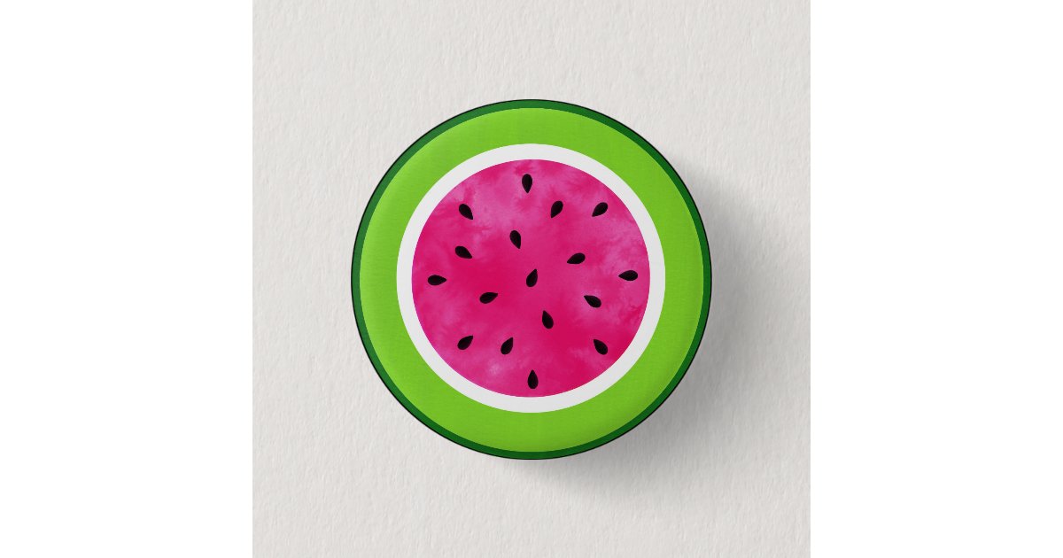 Watermelon Slice Button | Zazzle