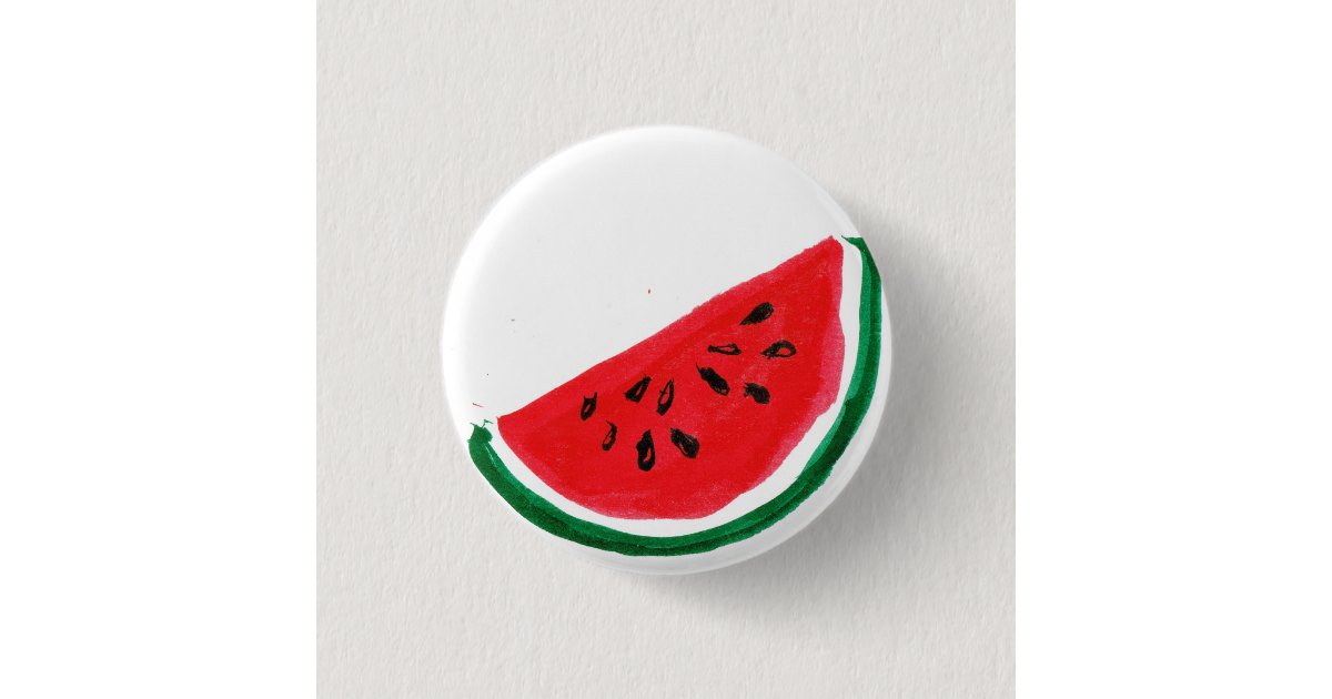 Watermelon Slice Button | Zazzle