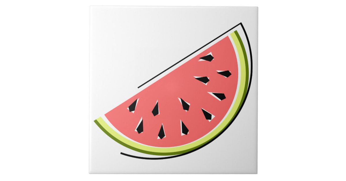 Watermelon Slice Ceramic Tile | Zazzle