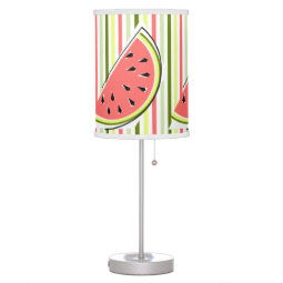 Watermelon Slice Stripe Thin Table Lamp | Zazzle