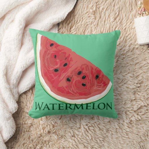 Watermelon Slice Throw Pillow | Zazzle