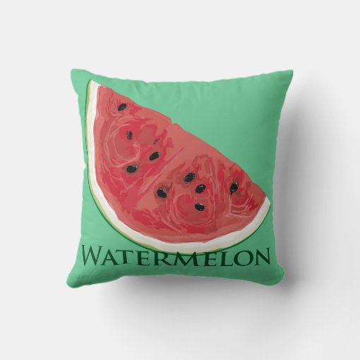 Watermelon Slice Throw Pillow | Zazzle
