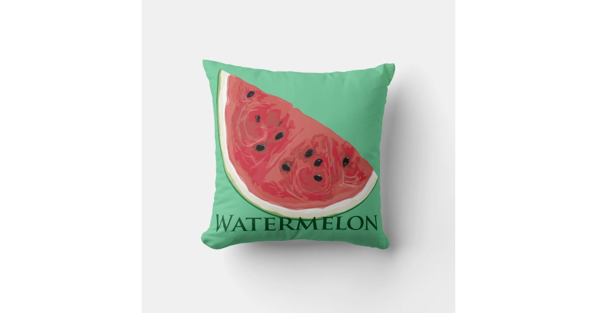 Watermelon Slice Throw Pillow | Zazzle