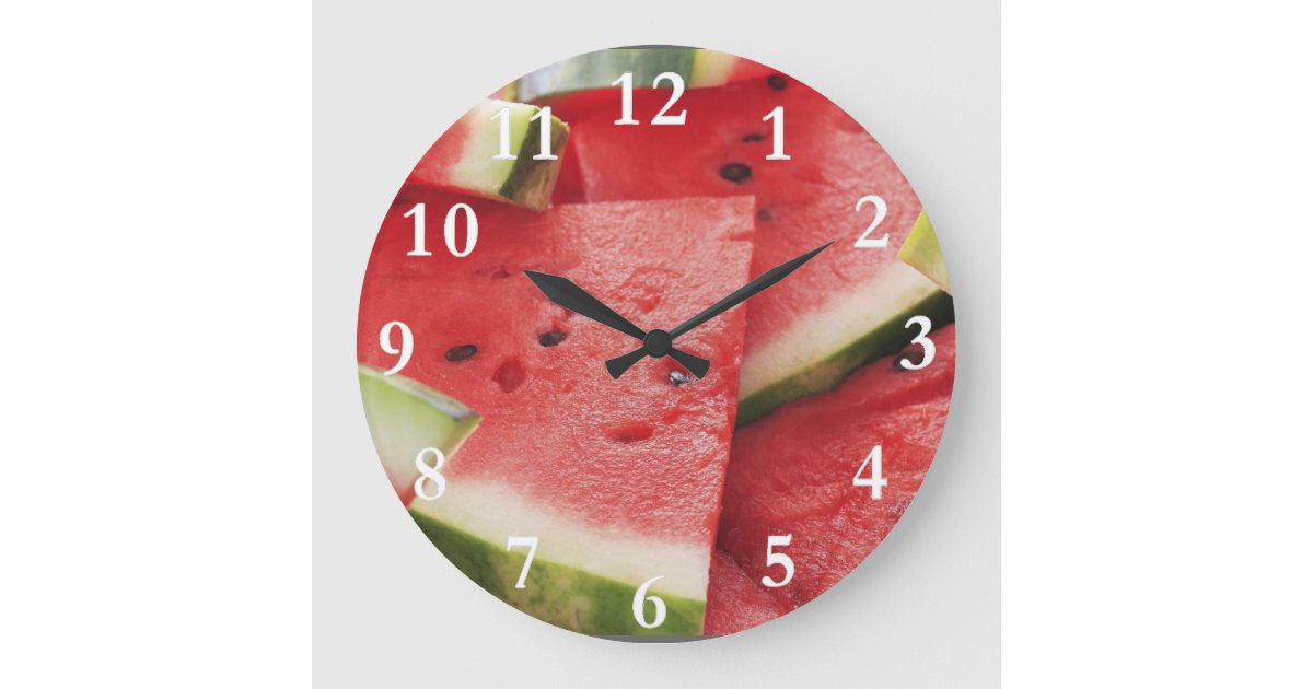 Watermelon Slices Round Wall Clock | Zazzle