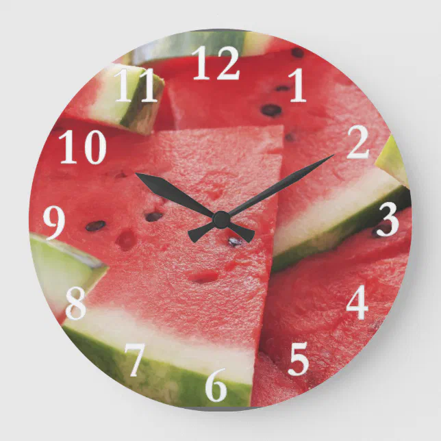 Watermelon Slices Round Wall Clock | Zazzle
