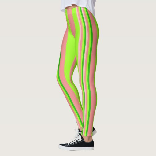 Watermelon Stripe Leggings | Zazzle