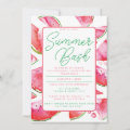 Watermelon Summer Bash Pool Party Invitation | Zazzle