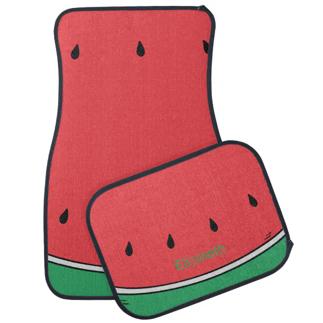 Watermelon Summer - Personalized Car Floor Mat | Zazzle