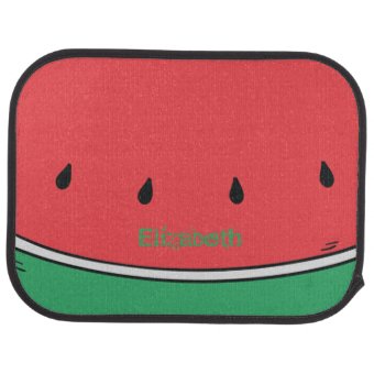 Watermelon Summer - Personalized Car Floor Mat | Zazzle