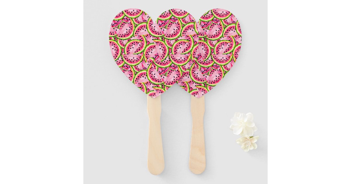 Watermelon Surprise Hand Fans | Zazzle