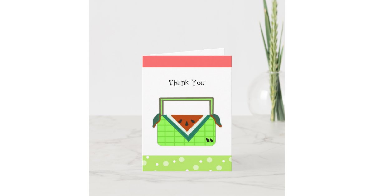 Watermelon Thank You Card | Zazzle
