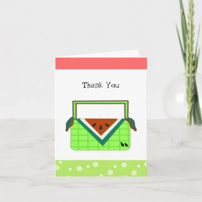 Watermelon Thank You Card | Zazzle