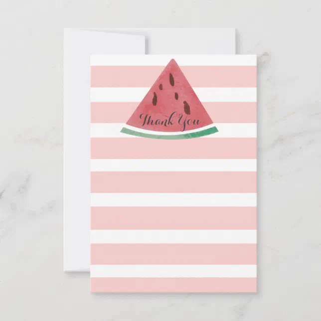Watermelon Thank You Card | Zazzle