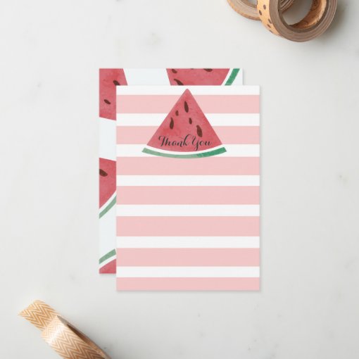 Watermelon Thank You Card | Zazzle