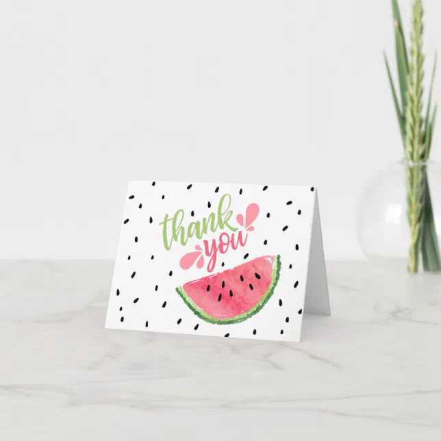 Watermelon Thank You Card | Zazzle