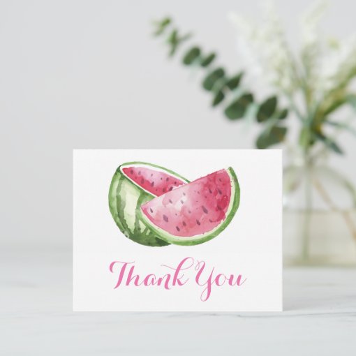 Watermelon Thank You Card | Zazzle