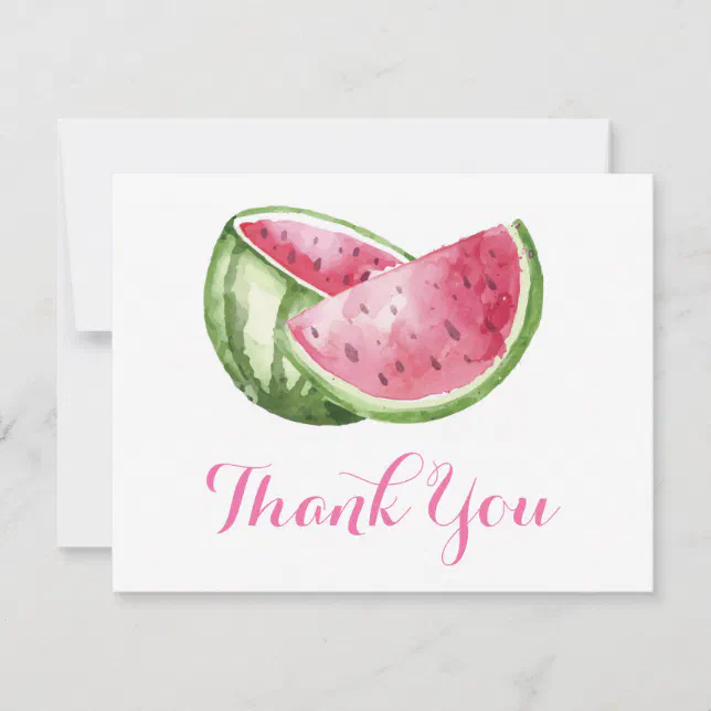 Watermelon Thank You Card | Zazzle