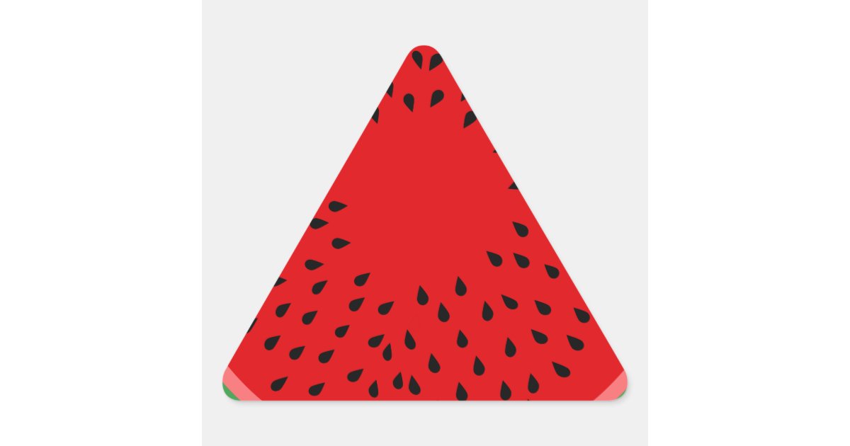 Watermelon Triangle Sticker | Zazzle