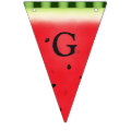Watermelon Wedges Custom Lettering Bunting Flags | Zazzle