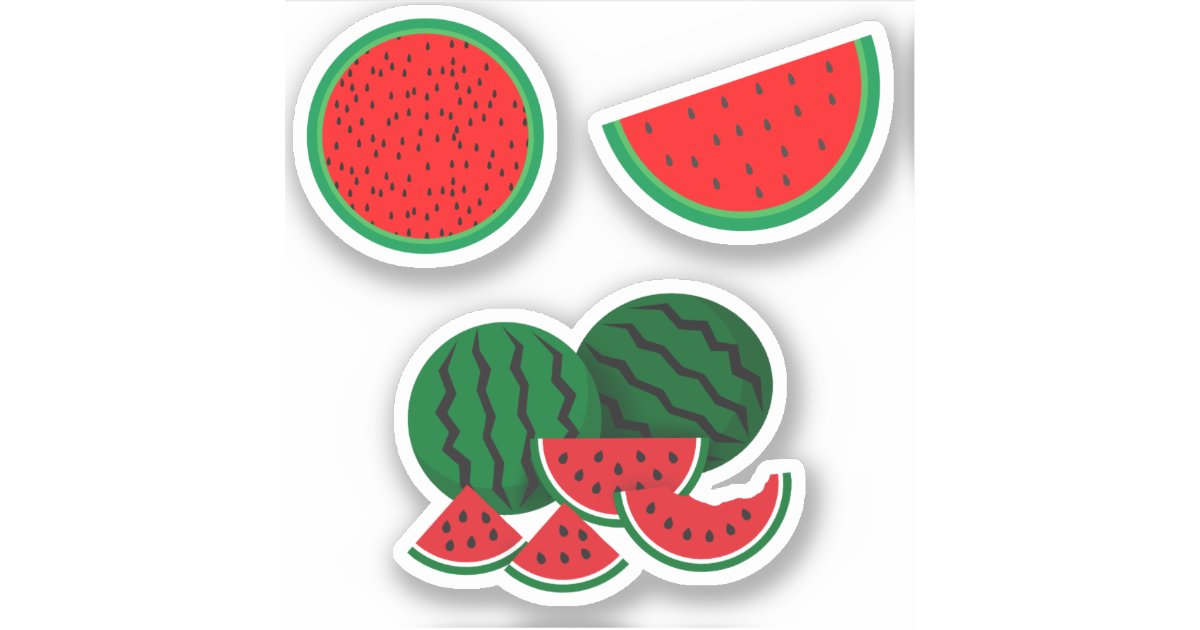 Watermelon Wedges Sticker | Zazzle