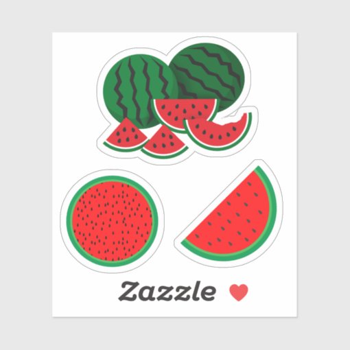 Watermelon Wedges Sticker | Zazzle