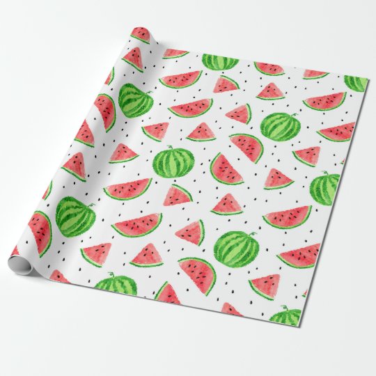 Watermelon Wrapping Paper - Red | Zazzle.com