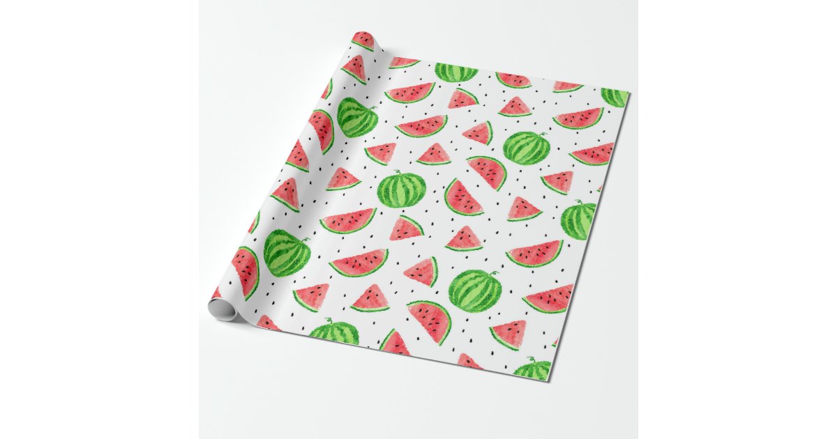 Watermelon Wrapping Paper - Red | Zazzle