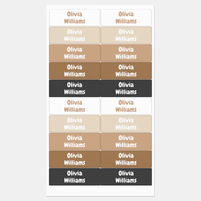 Waterproof Daycare Back to School Kids Girl's Name Labels | Zazzle