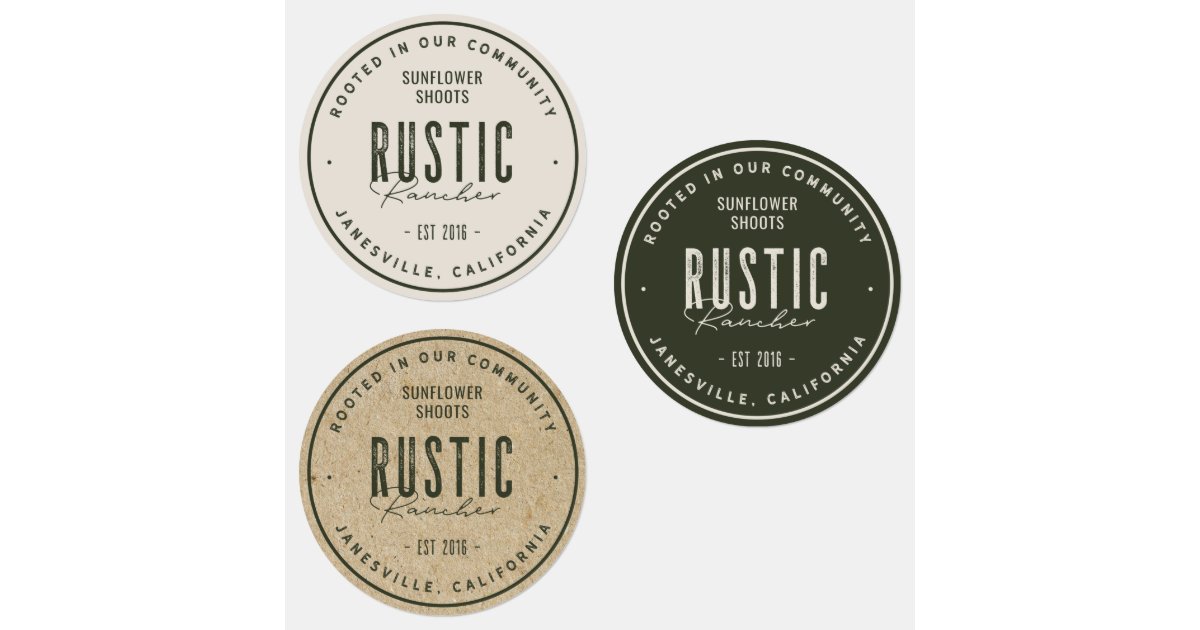 Waterproof Product Labels | Rustic Rancher | Zazzle