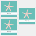 Waterproof starfish name labels for school camp | Zazzle