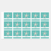 Waterproof starfish name labels for school camp | Zazzle